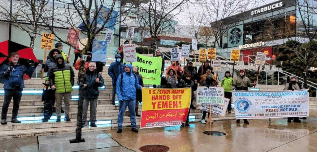 Burnaby, BC action of the January 13-22 Week of Actions to stop wars ...